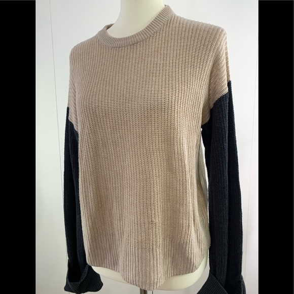 Splendid | Sweaters | Splendid S Crew Neck Sweater Color Block Black ...